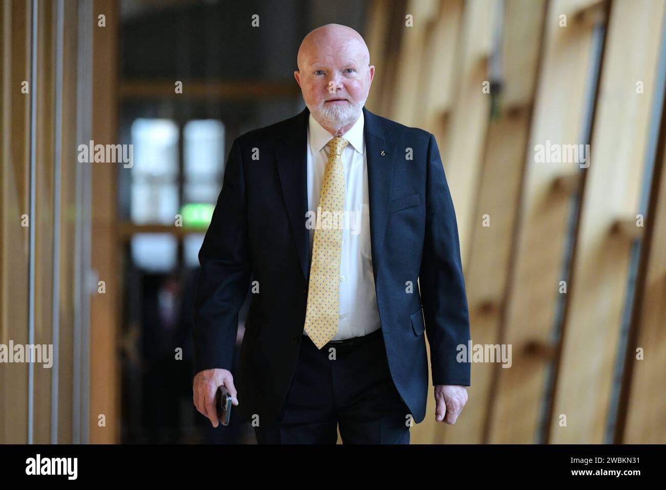Edinburgh Scotland, UK 11 January 2024. Colin Beattie MSP at the ...