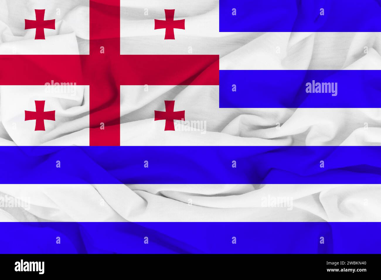 Flag of Adjara, Fabric flag of Adjara. Adjara National Flag, Fabric and ...