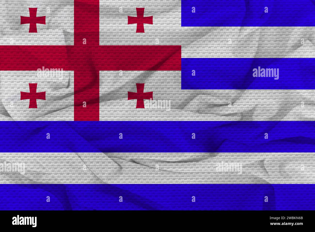 Flag of Adjara, Fabric flag of Adjara. Adjara National Flag, Fabric and ...