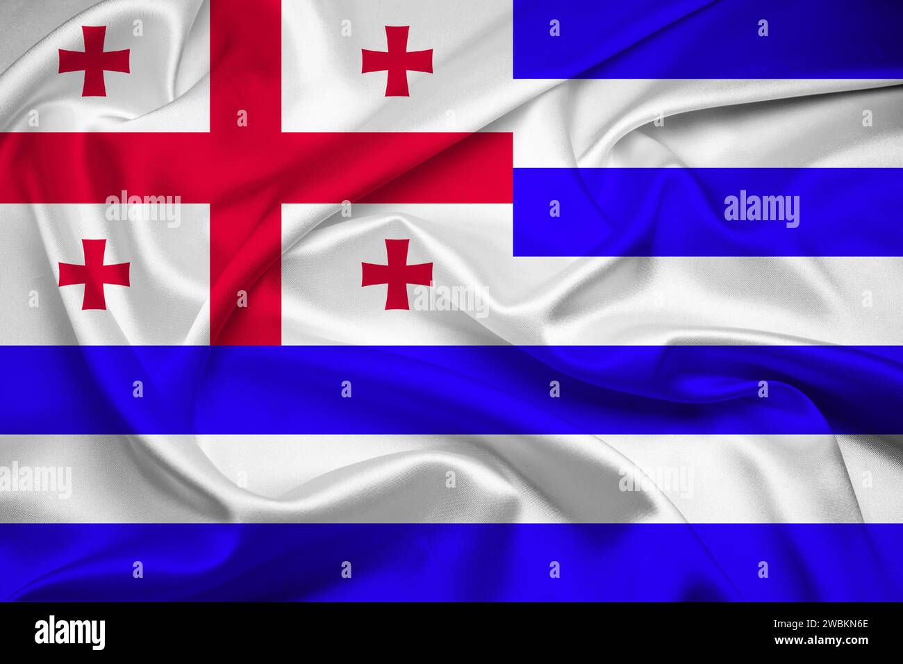 Flag of Adjara, Fabric flag of Adjara. Adjara National Flag, Fabric and ...