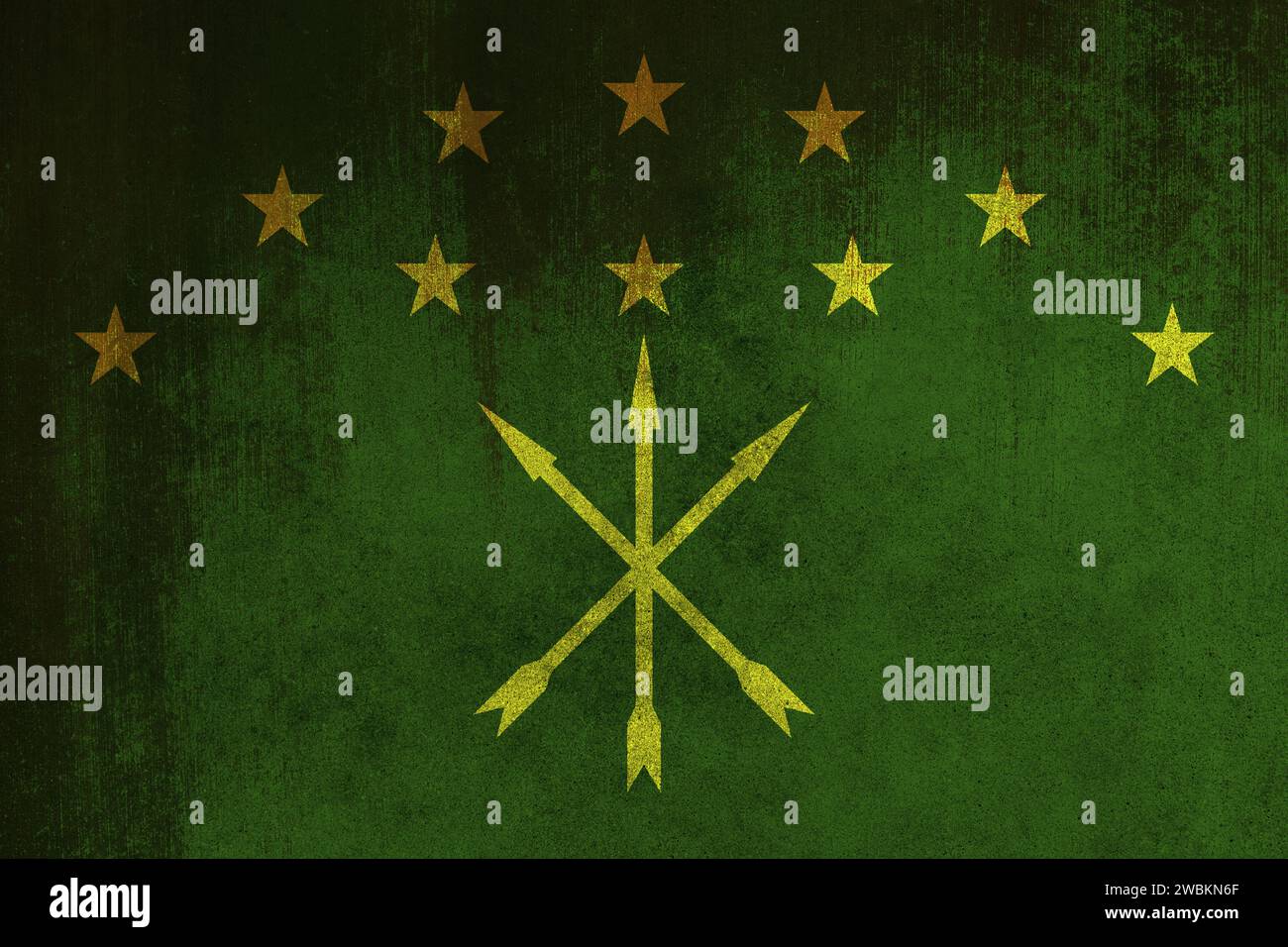 Flag of Adygea, Fabric flag of Adygea. Adygea National Flag, Fabric and ...