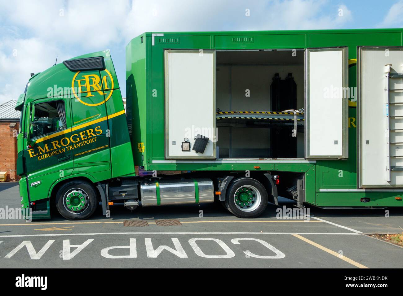 green european E.M.Rogers Volvo vehicle transport truck lorry loading ...