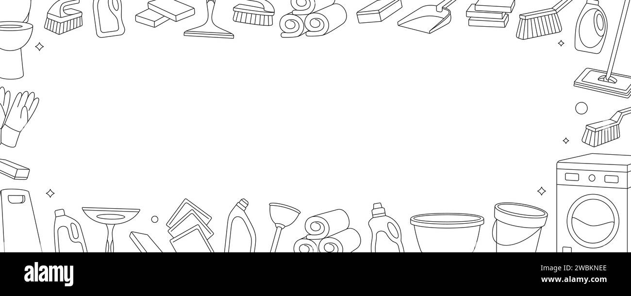 Cleaning bucket sponges towel Stock Vector Images - Alamy