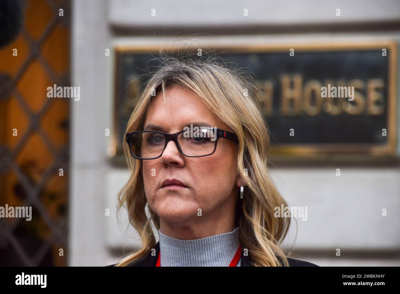 London, UK. 11th January 2024. JANET SKINNER, former sub-postmistress ...