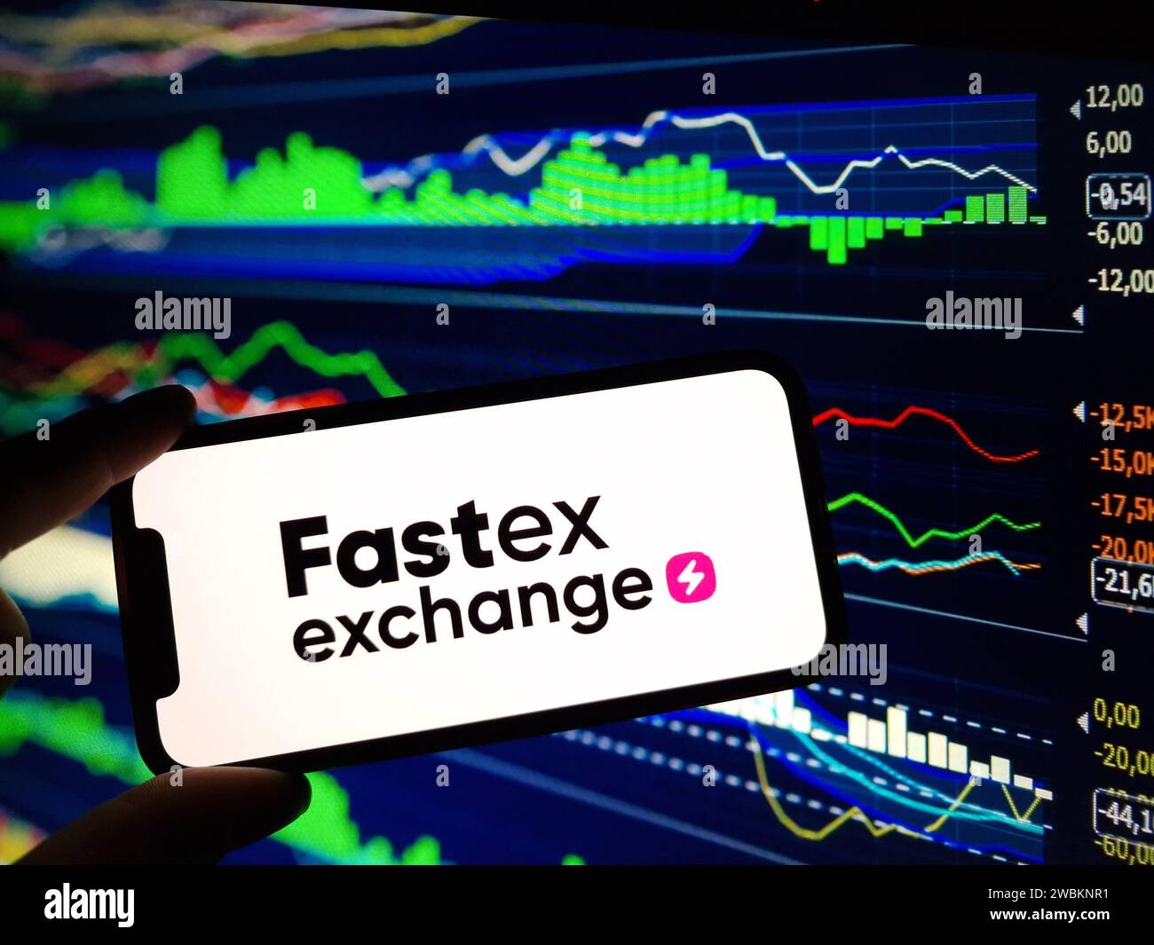 Konskie, Poland - January 05, 2024: Fastex cryptocurrency exchange logo ...