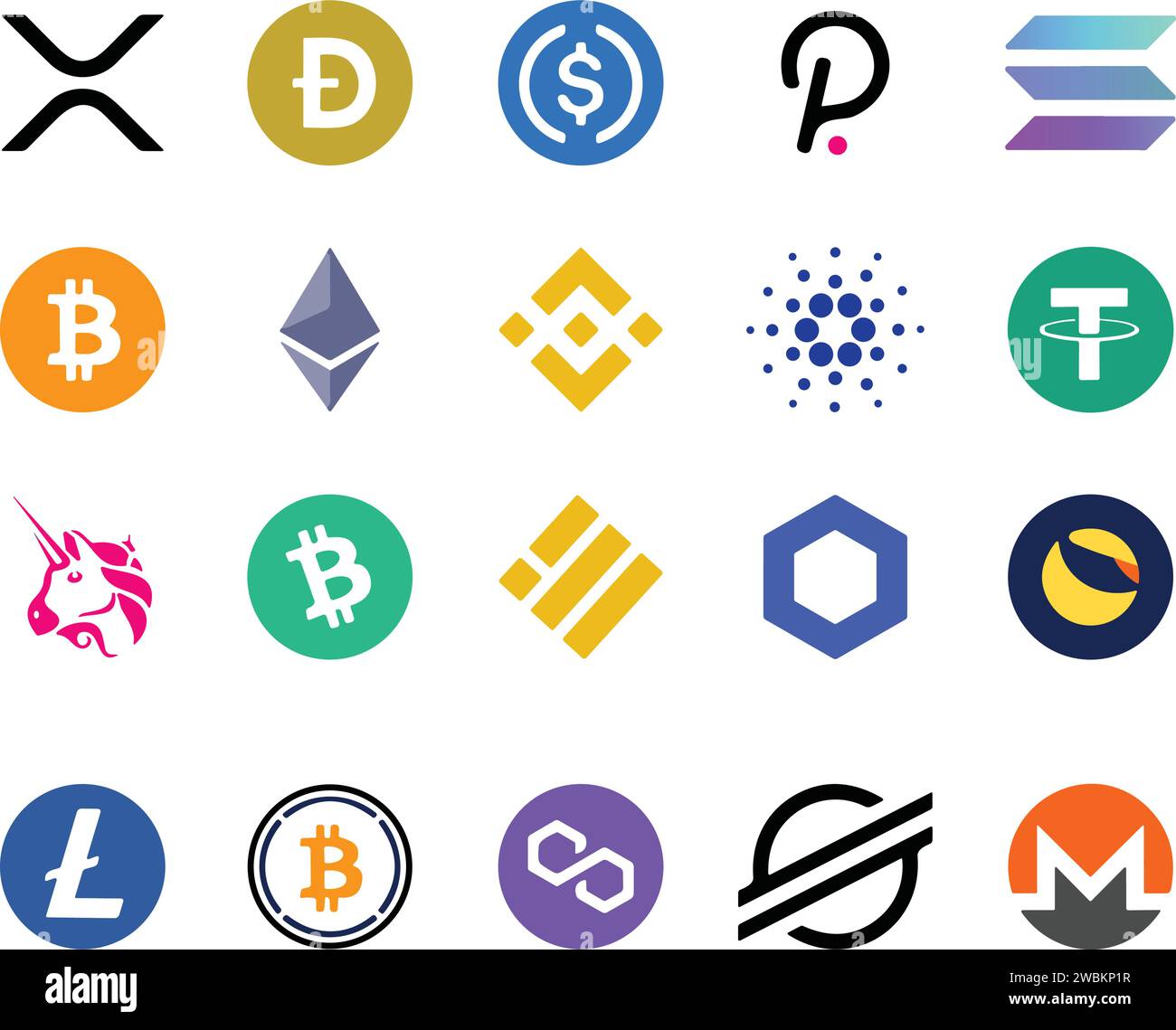 Cryptocurrency logo vector icon. . Crypto currency coin . Lumens ...