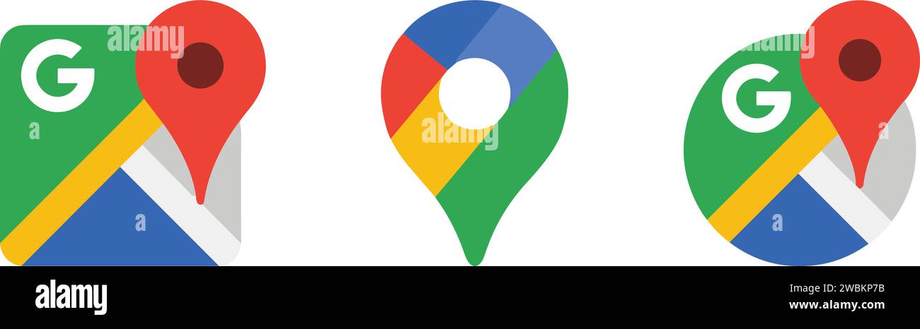 Google map logo icon Stock Vector Images - Alamy