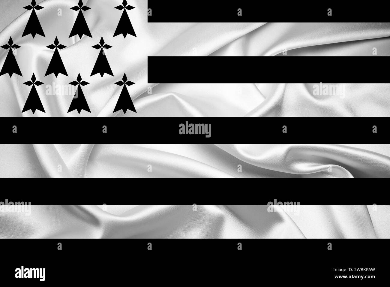 Flag of Brittany, Fabric flag of Brittany. Brittany National Flag ...