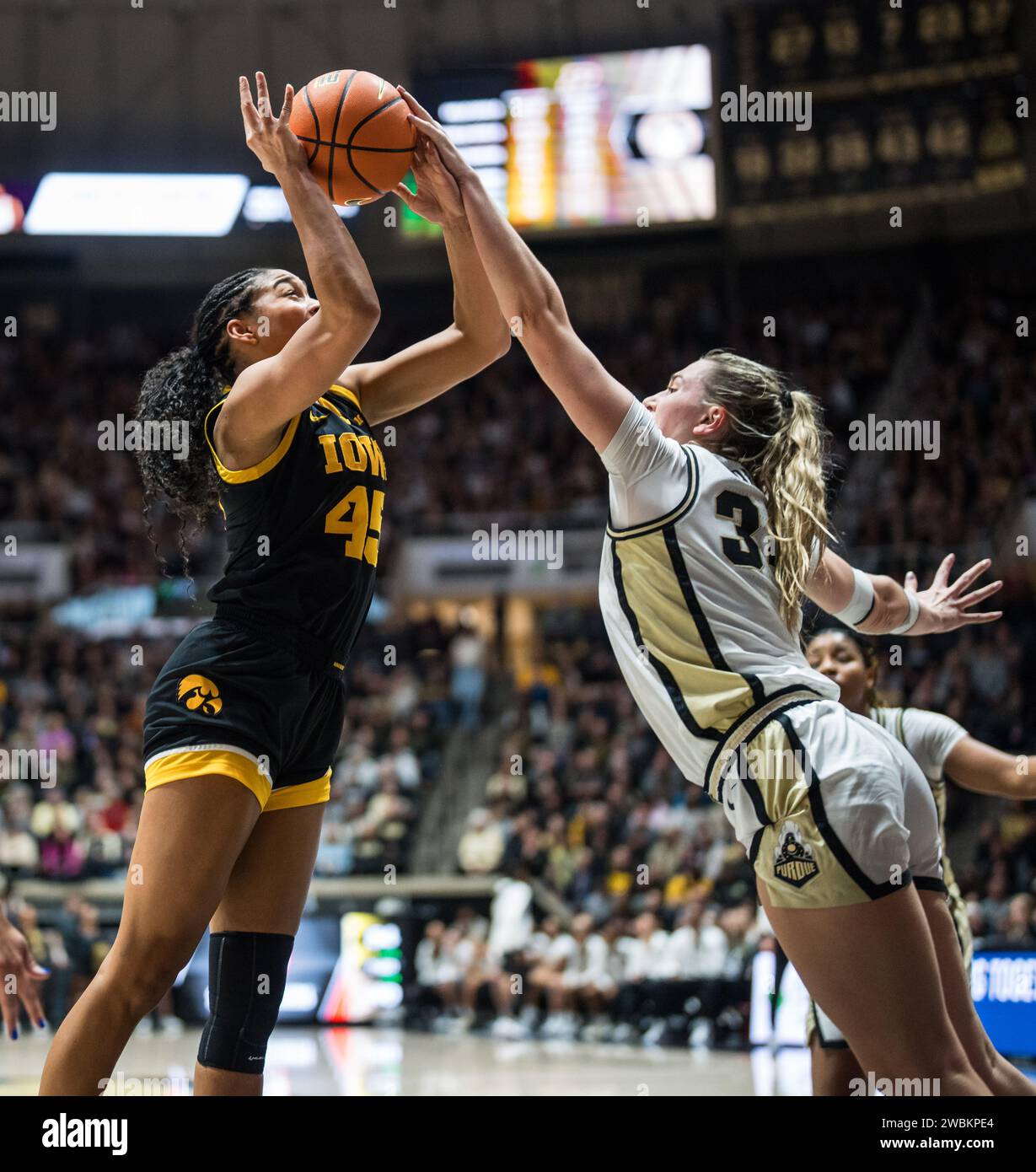 West Lafayette, Indiana, USA. 10th Jan, 2024. Iowa Hawkeyes Forward ...