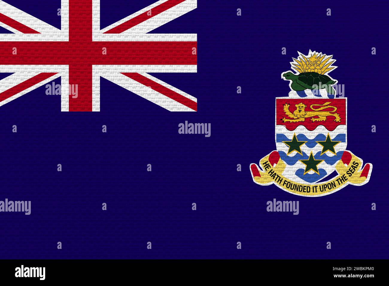 Flag of Cayman Islands, Fabric flag of Cayman Islands. Cayman Islands ...