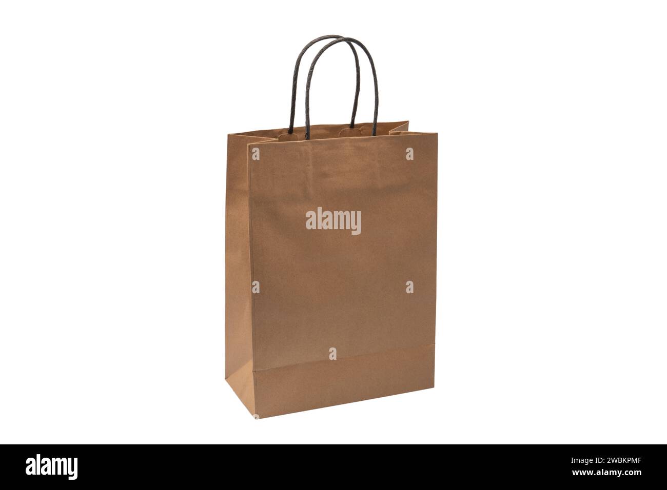 Paper bag isolated on a white background Stock Photo - Alamy