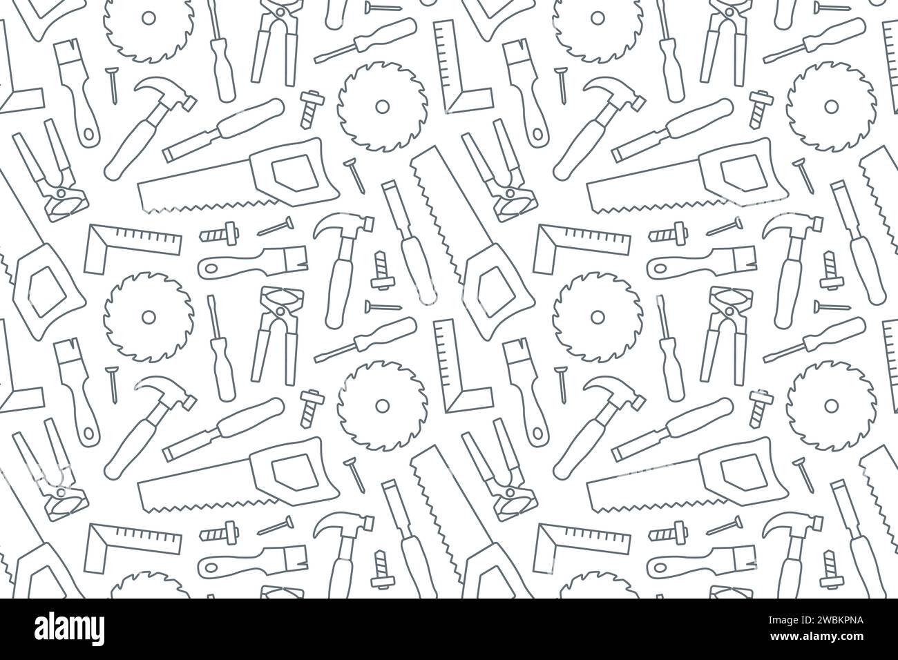 seamless carpenter's tools pattern- vector illustration Stock Vector Image & Art - Alamy