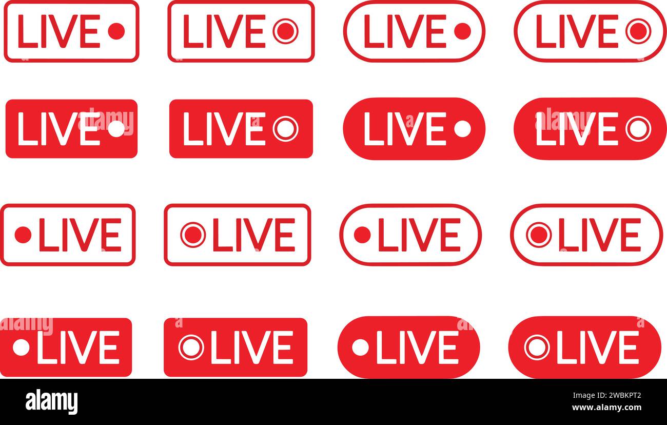 Live stream video icons Stock Vector Images - Alamy