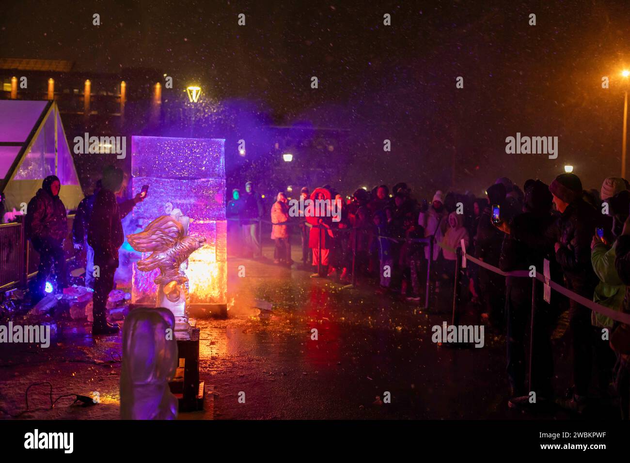 Detroit, Michigan - The Fire & Ice Festival on the Detroit Riverwalk ...