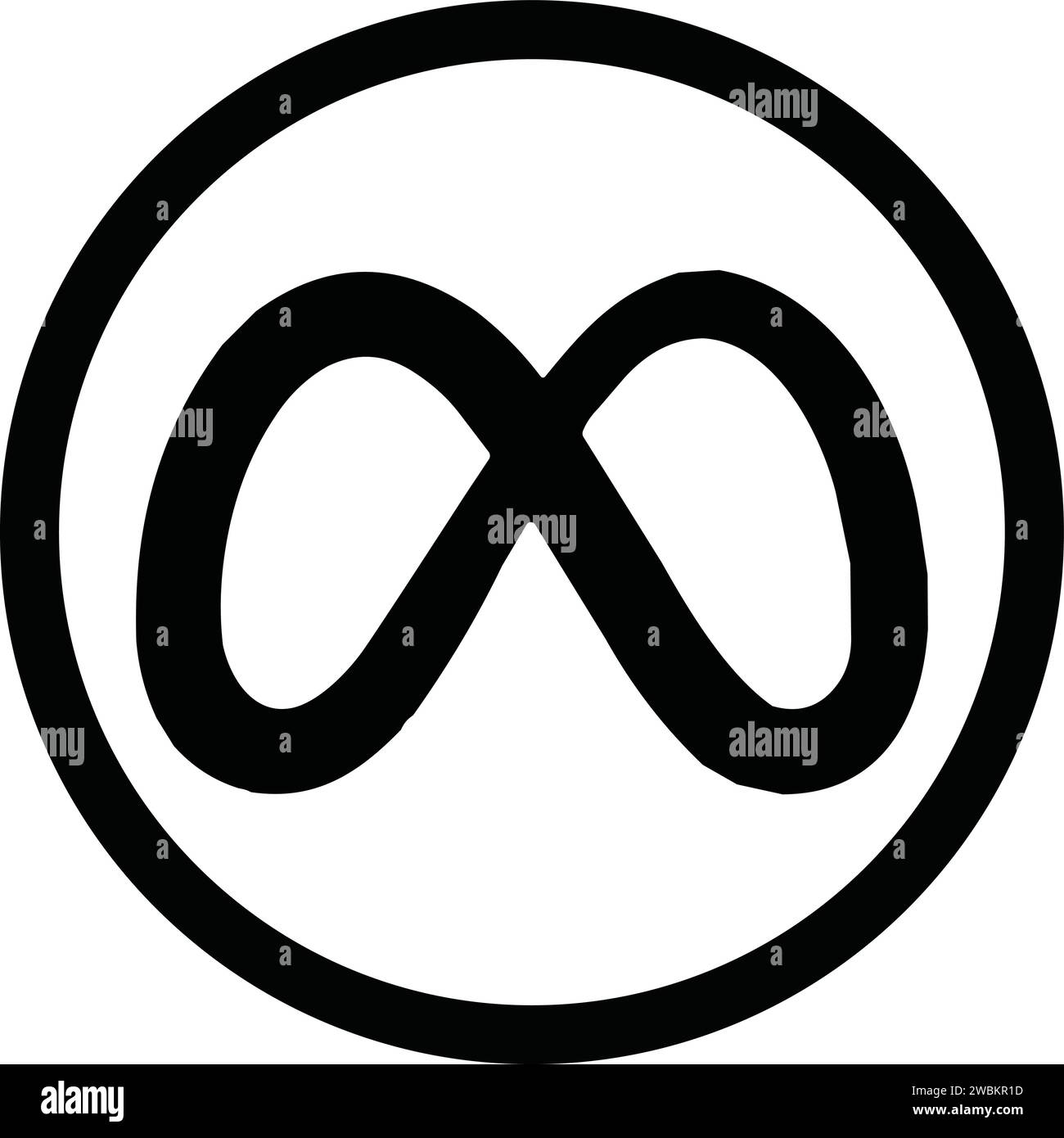 Meta icon logo vector. Social media technology company. Logotype app ...