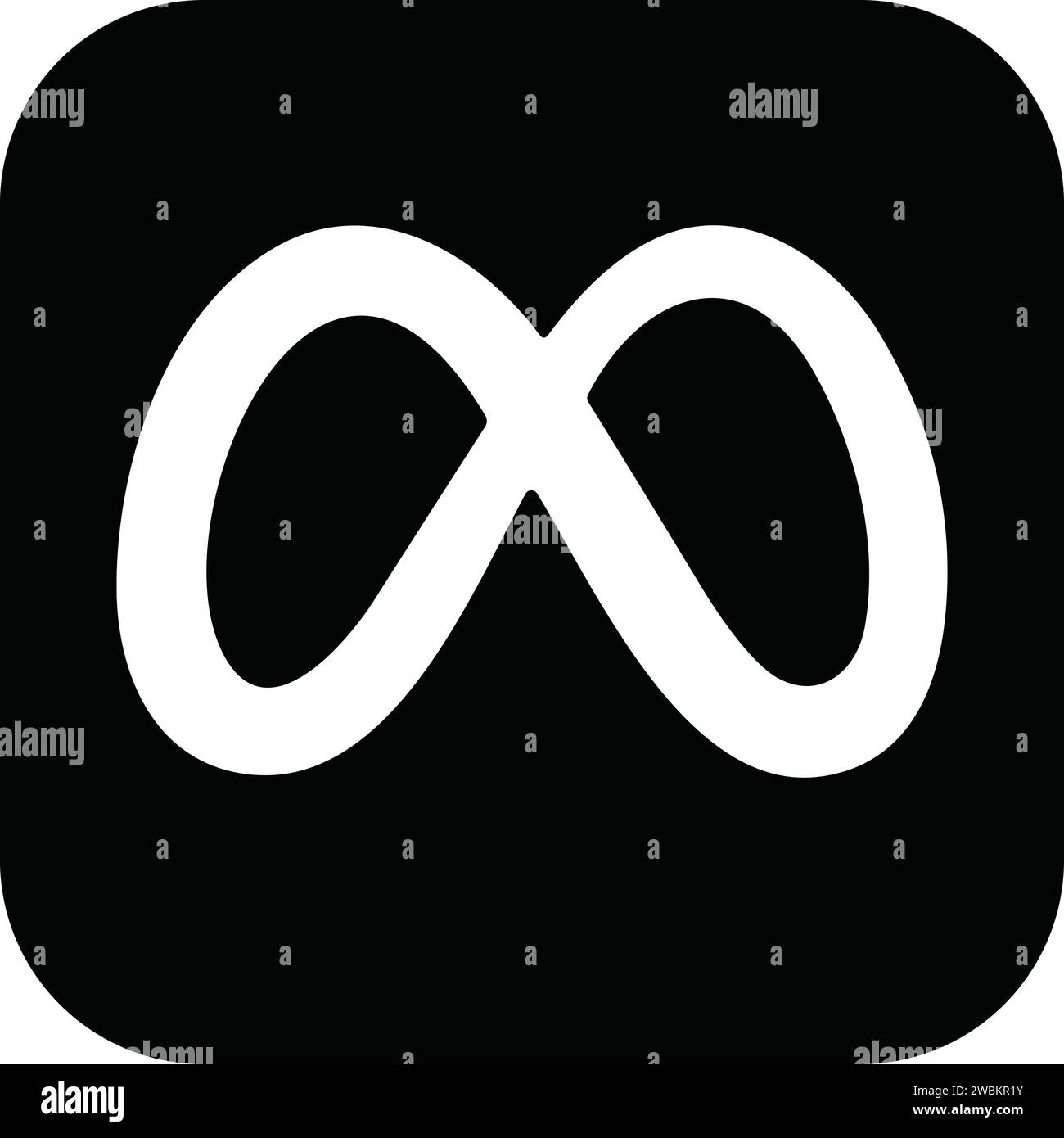 Meta icon logo vector. Social media technology company. Logotype app ...