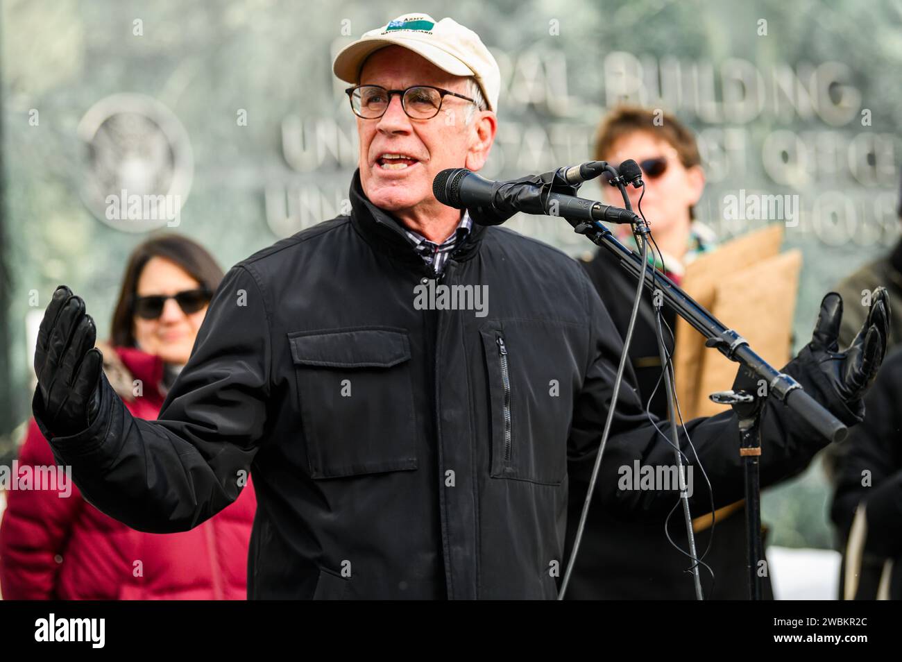 US Senator Peter Welch, D-VT, at the Montpelier, VT, US Post office ...