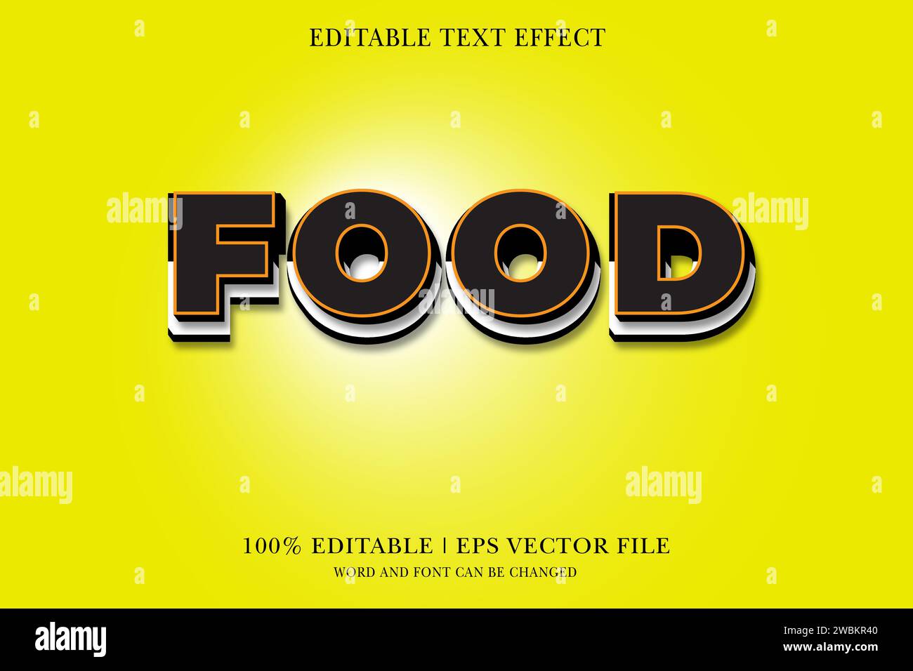 Ford title background Editable text effect, 3d text template Stock ...