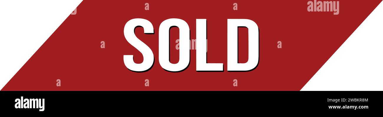 Red sold banner. Grunge label or stamp. sale vintage rubber badge ...