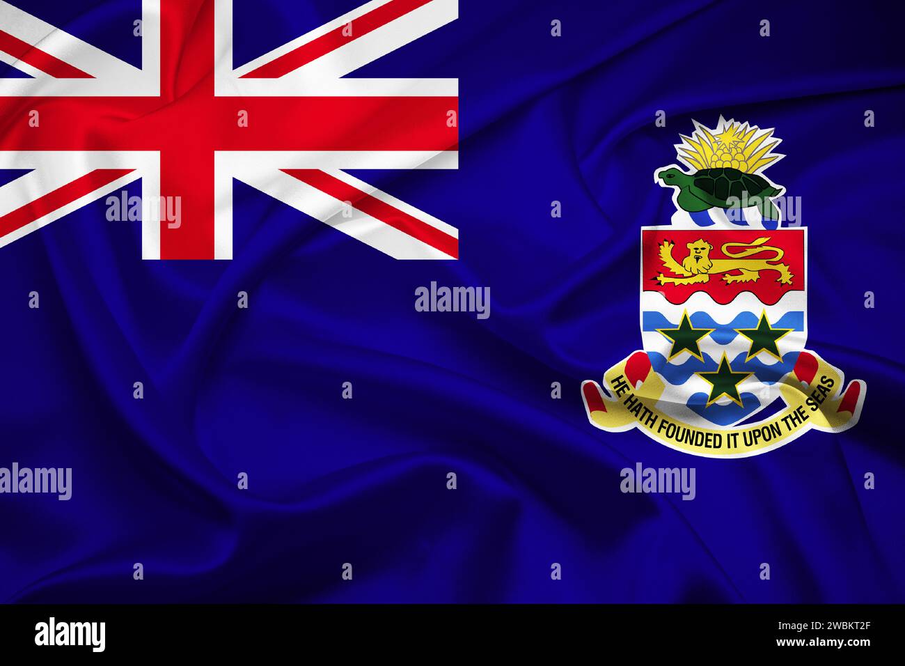 Flag of Cayman Islands, Fabric flag of Cayman Islands. Cayman Islands ...