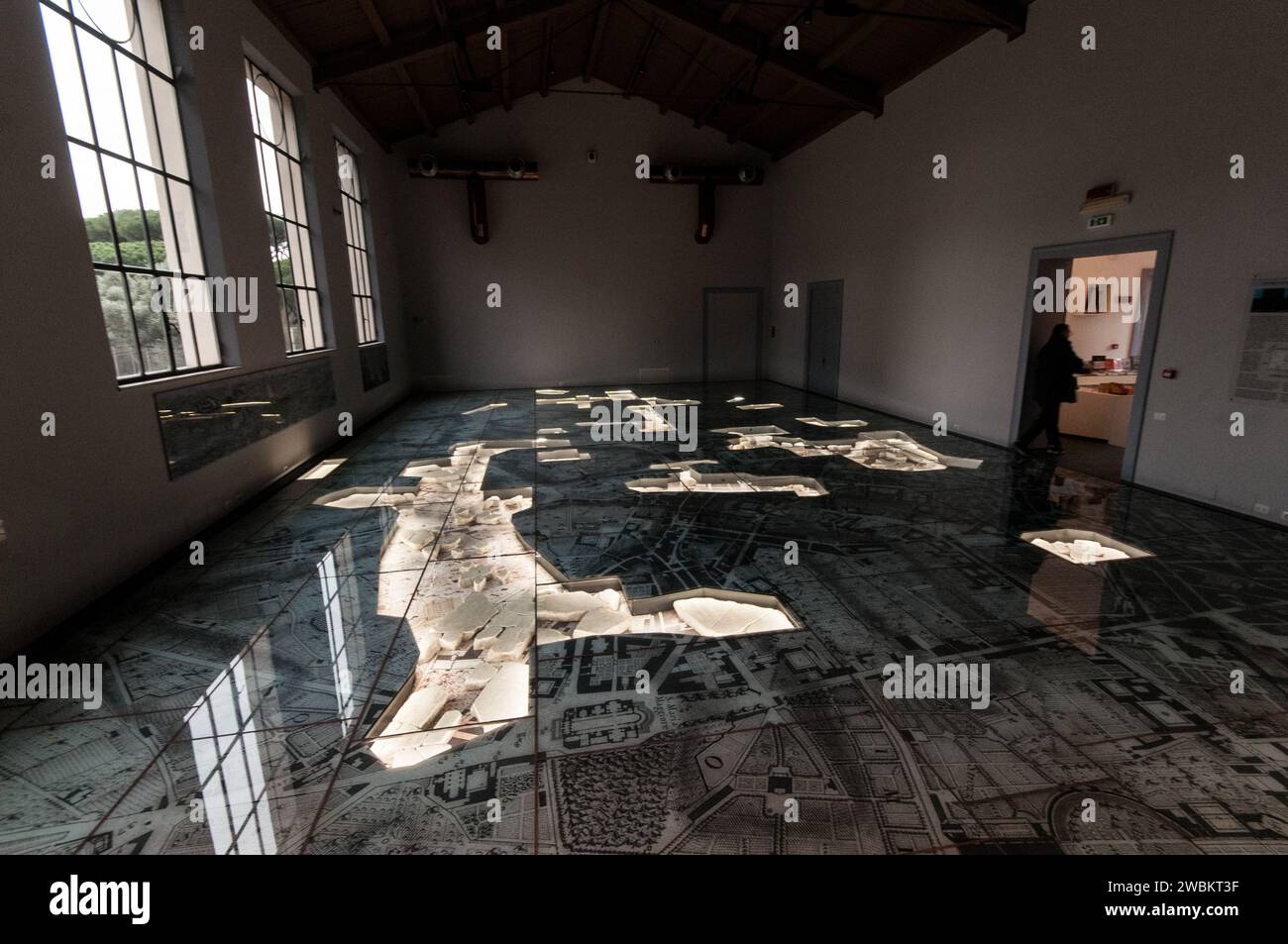 Rome, Italy. 11th Jan, 2024. The giant marble map (Forma Urbis Romae ...