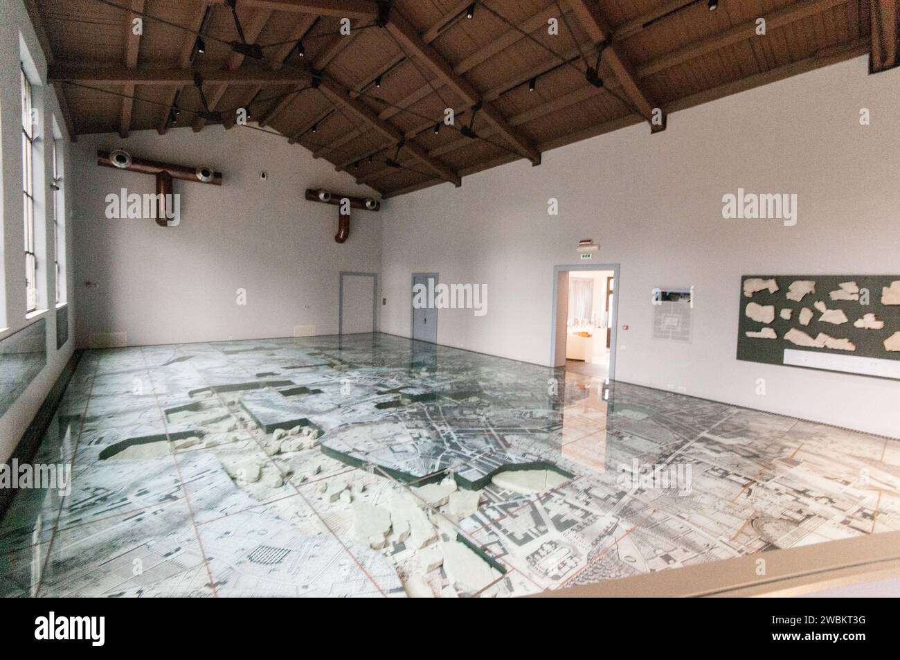 Rome, Italy. 11th Jan, 2024. The giant marble map (Forma Urbis Romae ...