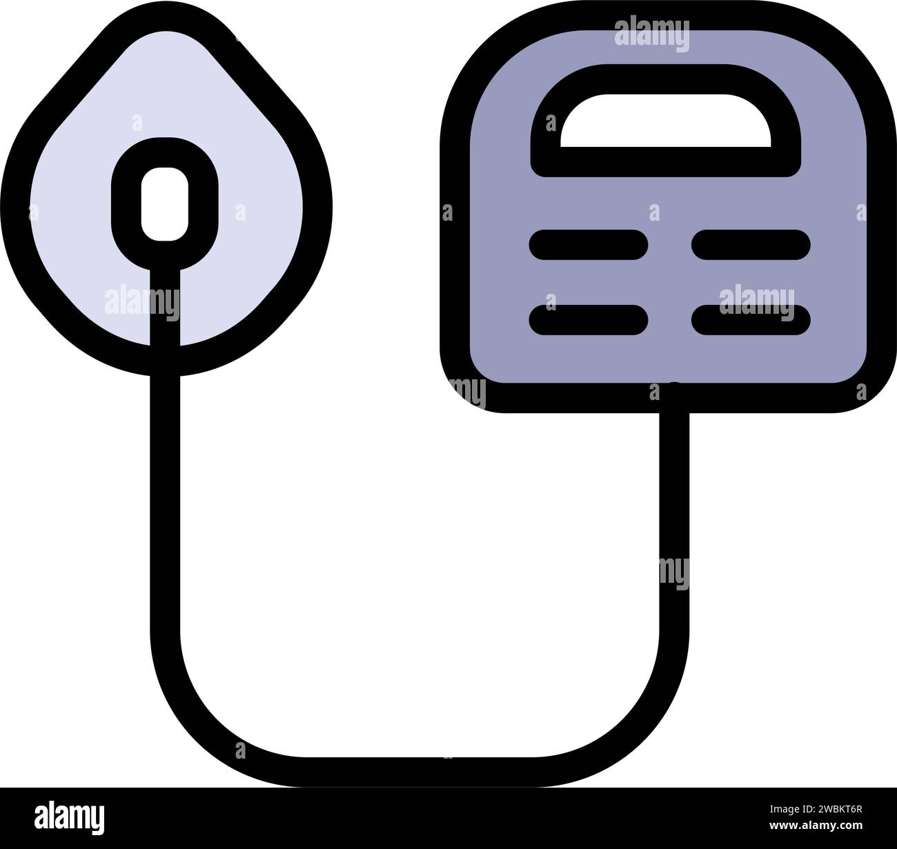 Nebulizer color icon. Medical equipment for inhalation in the diseases ...