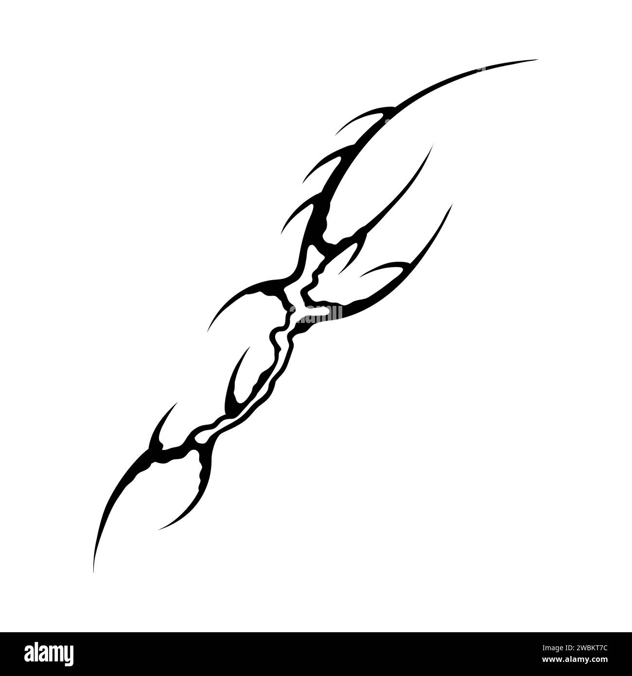 Cyber sigilism design. Neo tribal gothic style tattoo Stock Vector ...