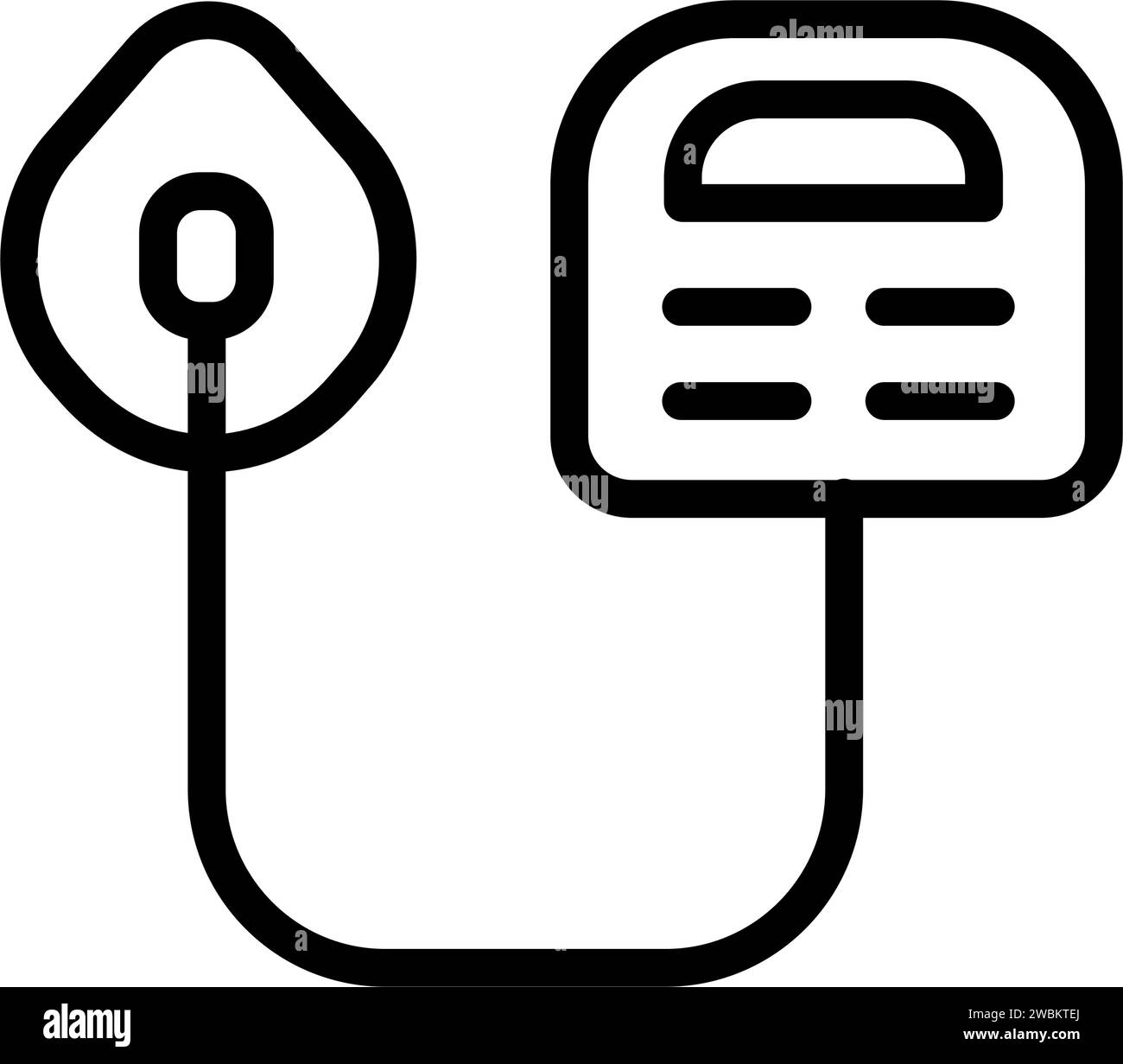 Nebulizer line icon. Medical equipment for inhalation in the diseases ...