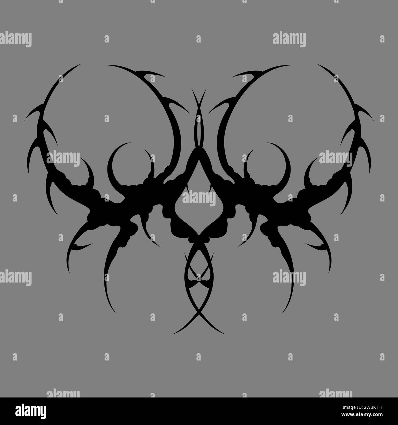 Cyber sigilism design. Neo tribal gothic style tattoo Stock Vector ...