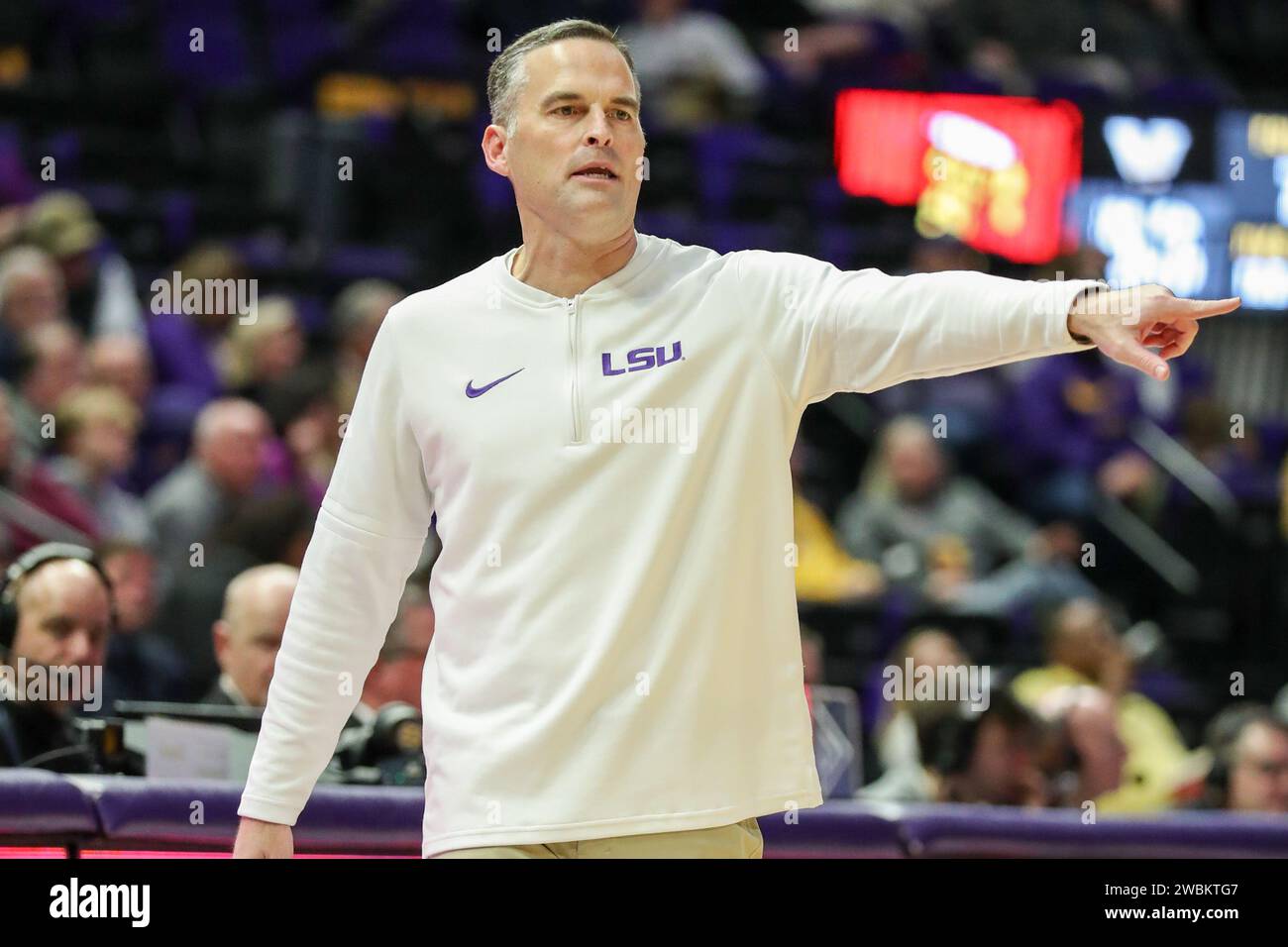Baton Rouge, USA. 09th Jan, 2024. January 09, 2024: LSU Head Coach Matt ...