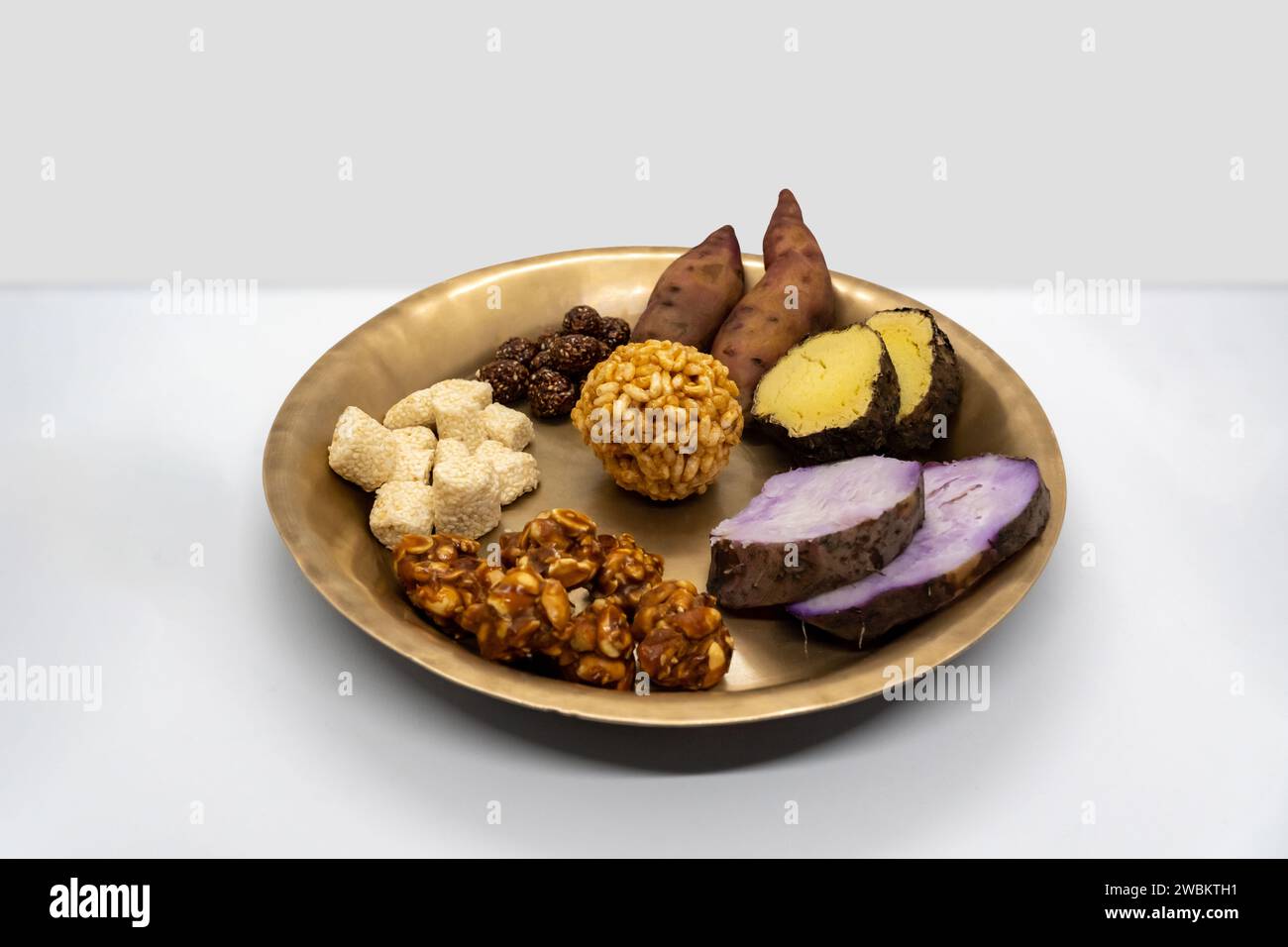 Maghe Sankranti Makar Festival Celebration Food Plate of Muri Ladoo ...