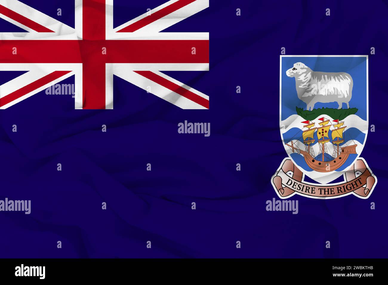 Flag of Falkland Islands, Fabric flag of Falkland Islands. Falkland ...