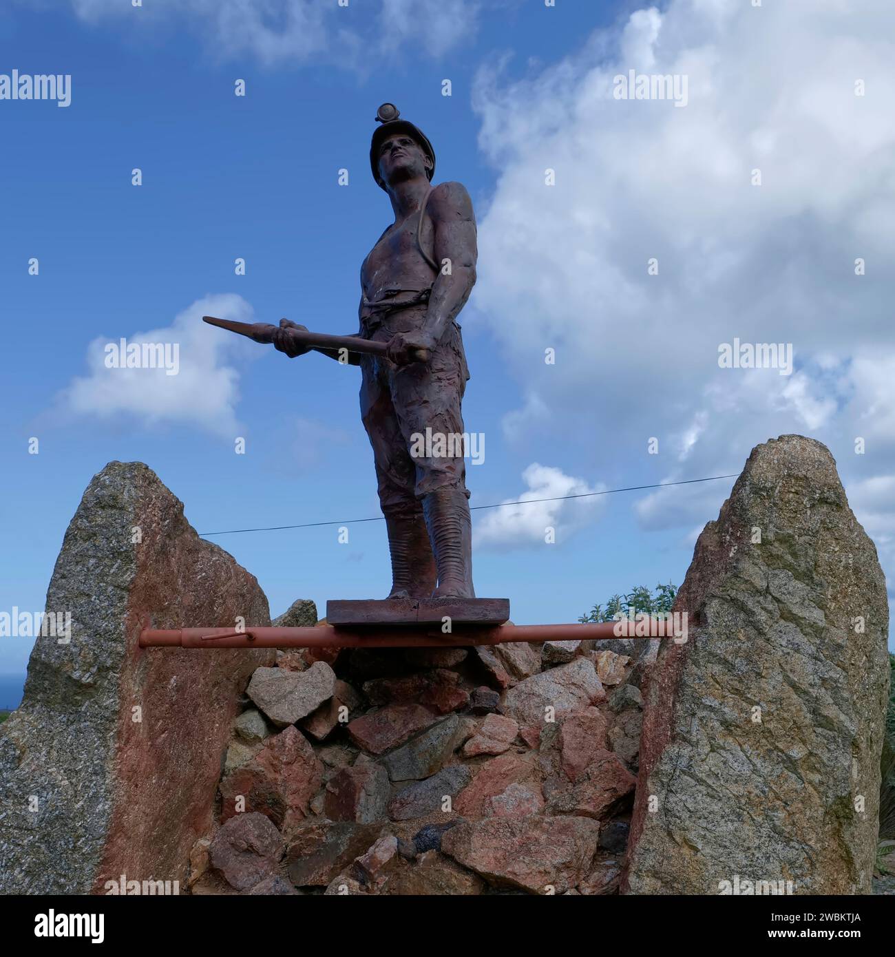 The St Just Miner's Statue by sculptor Colin Caffell, Cornish Tin Miner ...