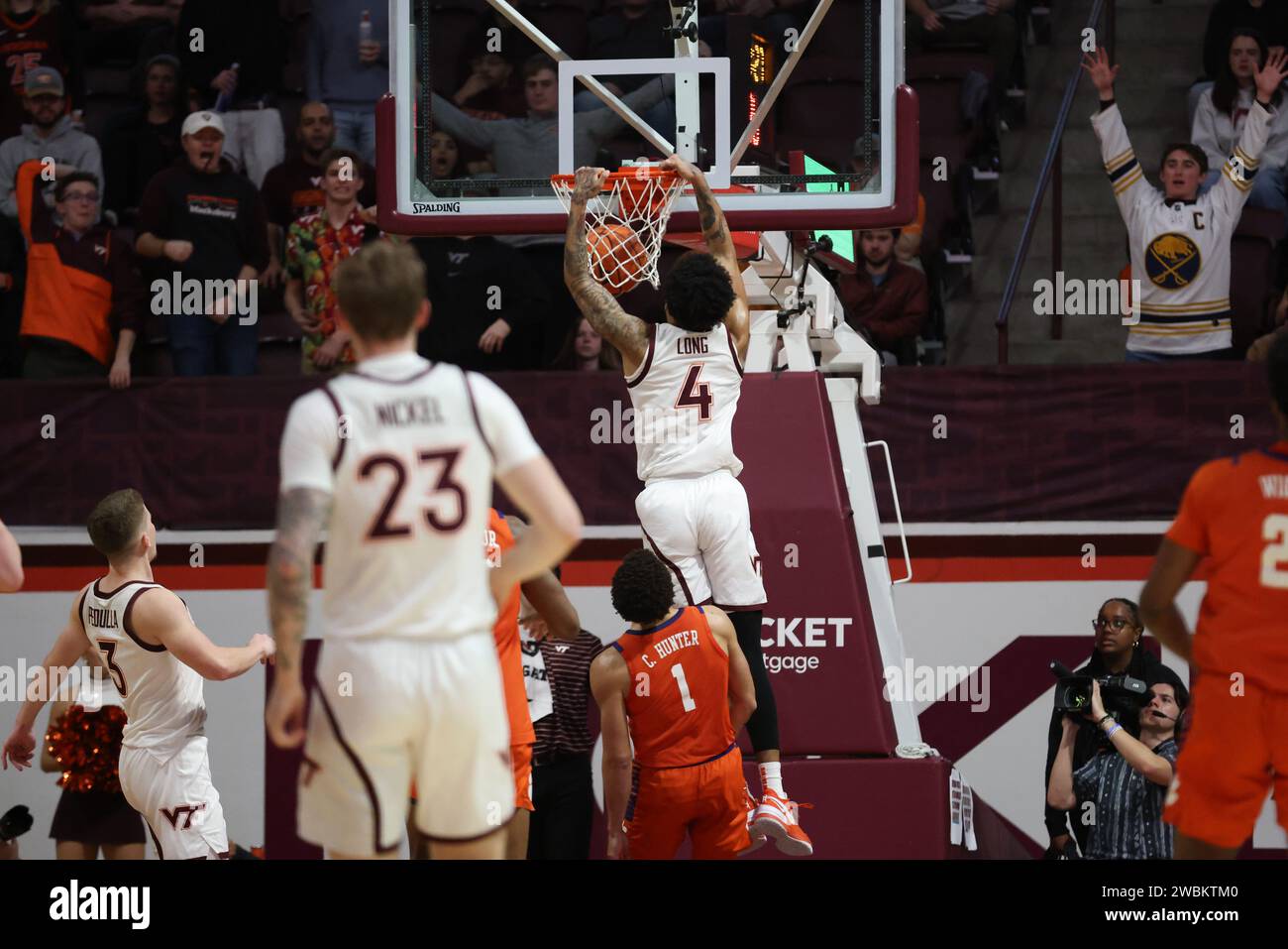 Blacksburg, USA. 10th Jan, 2024. January 10, 2024: Virginia Tech Hokies ...