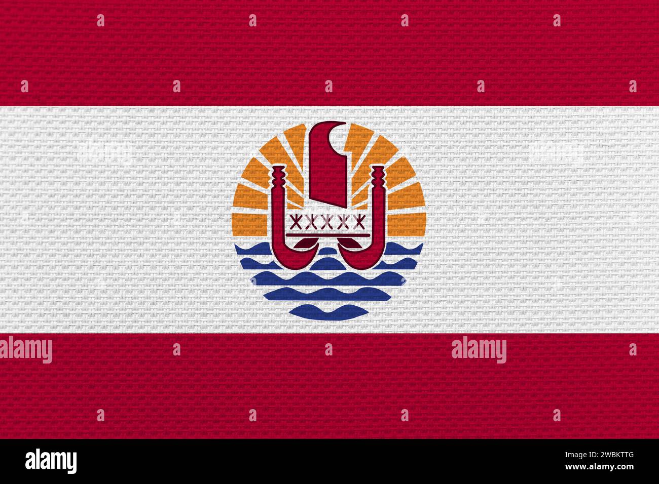 Flag of French Polynesia, Fabric flag of French Polynesia. French ...