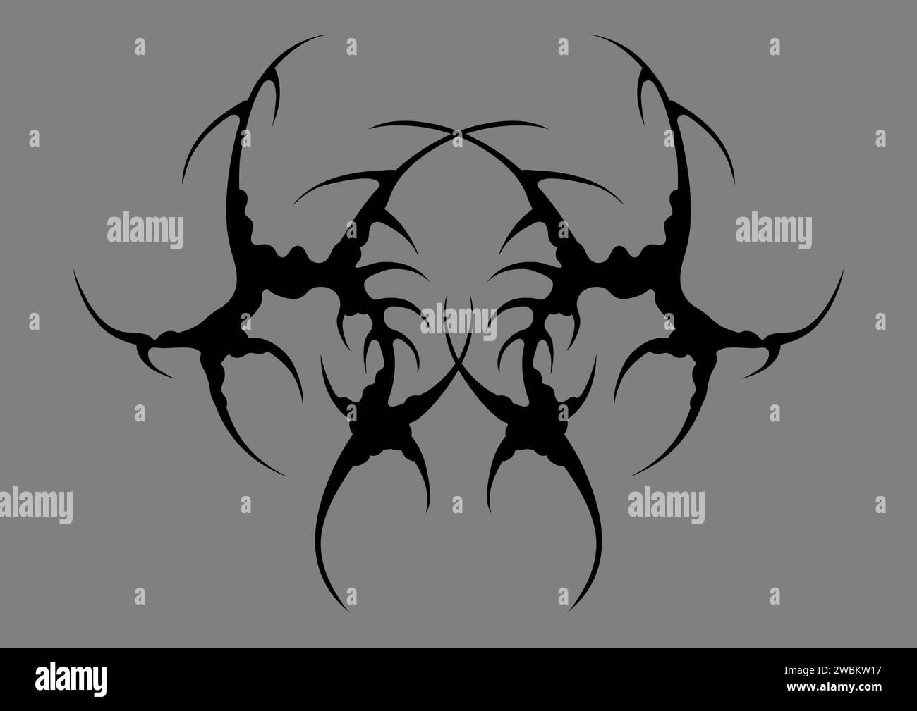 Cyber sigilism design. Neo tribal gothic style tattoo Stock Vector ...