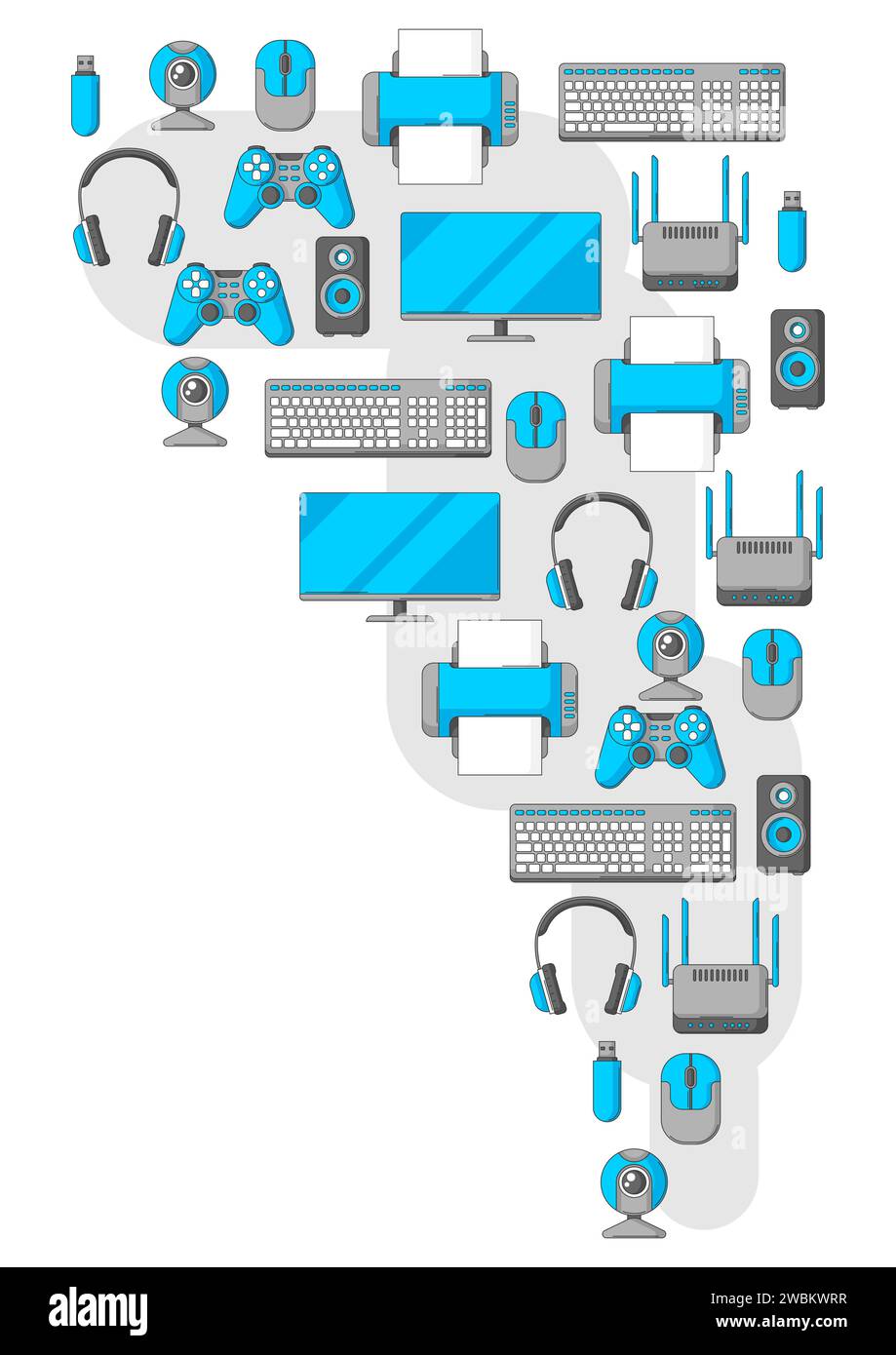 Modern computer printer speaker Stock Vector Images - Alamy
