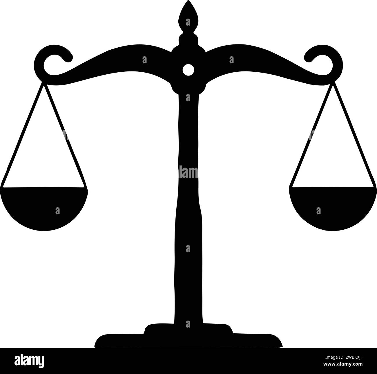 Weight Scale Icon. Scale icon in flat style. Libra symbol, balance sign ...