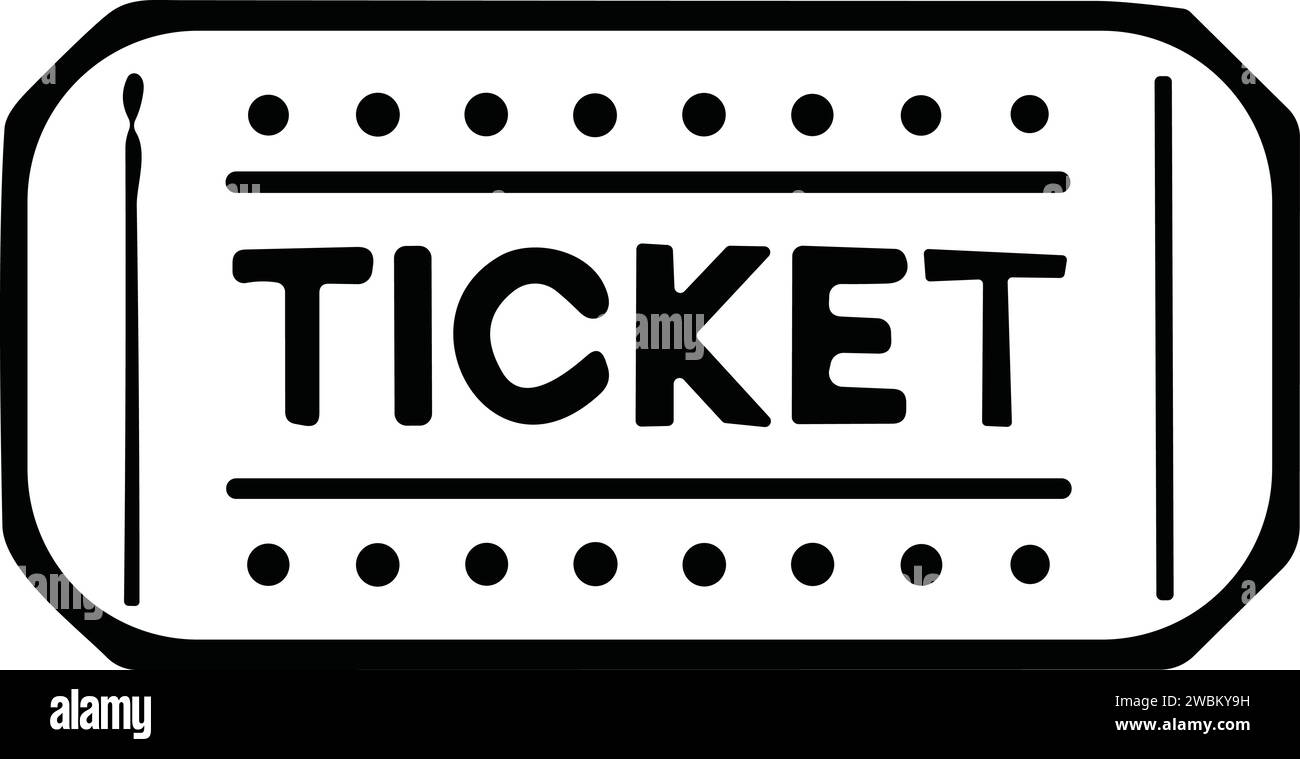 Ticket of Cinema, theater, concert, play, party, event, festival, match ...