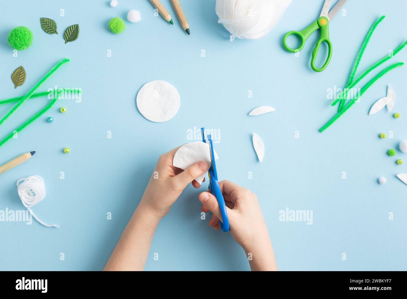 Step by step diy process of making snowdrops flowers. Creativity ...