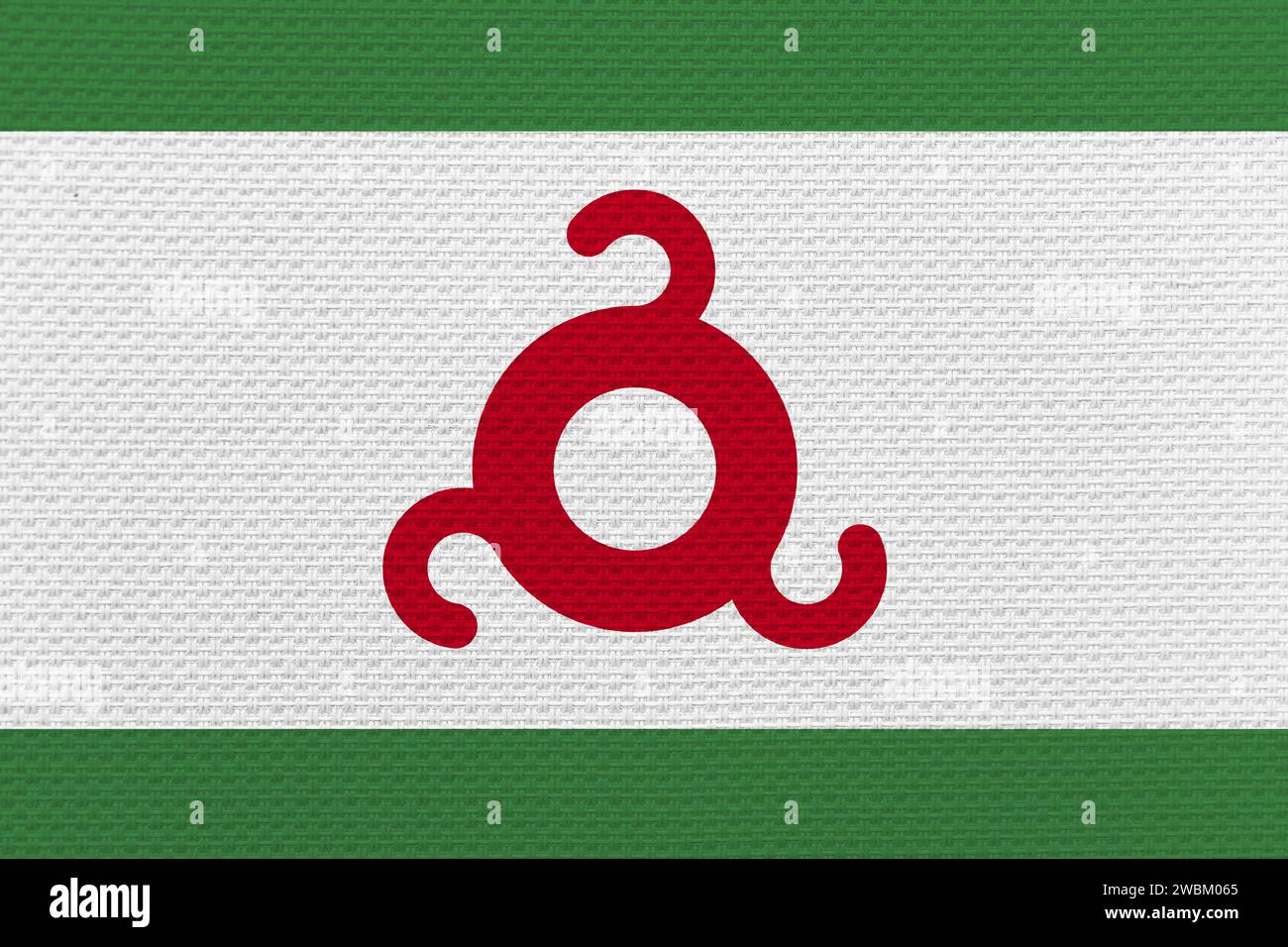 Fabric and texture Flag of Ingushetia, flag of Ingushetia Stock Photo ...