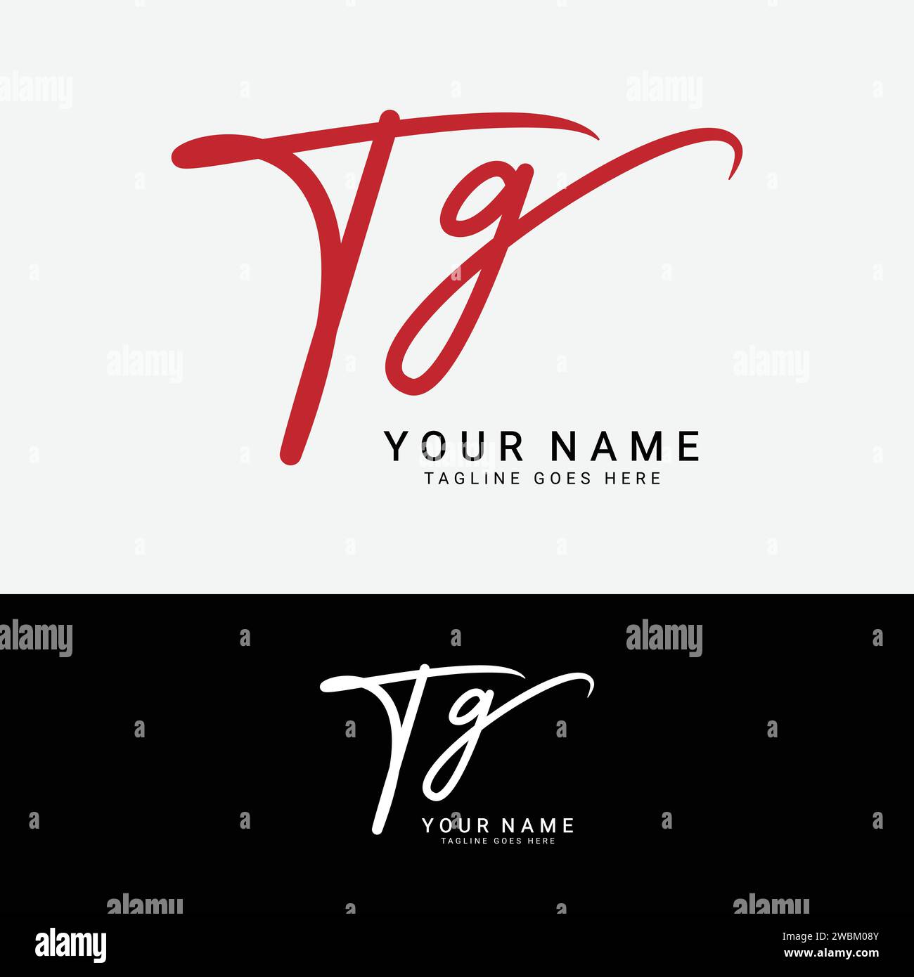 T, G, TG Initial handwriting or handwritten letter logo for identity ...