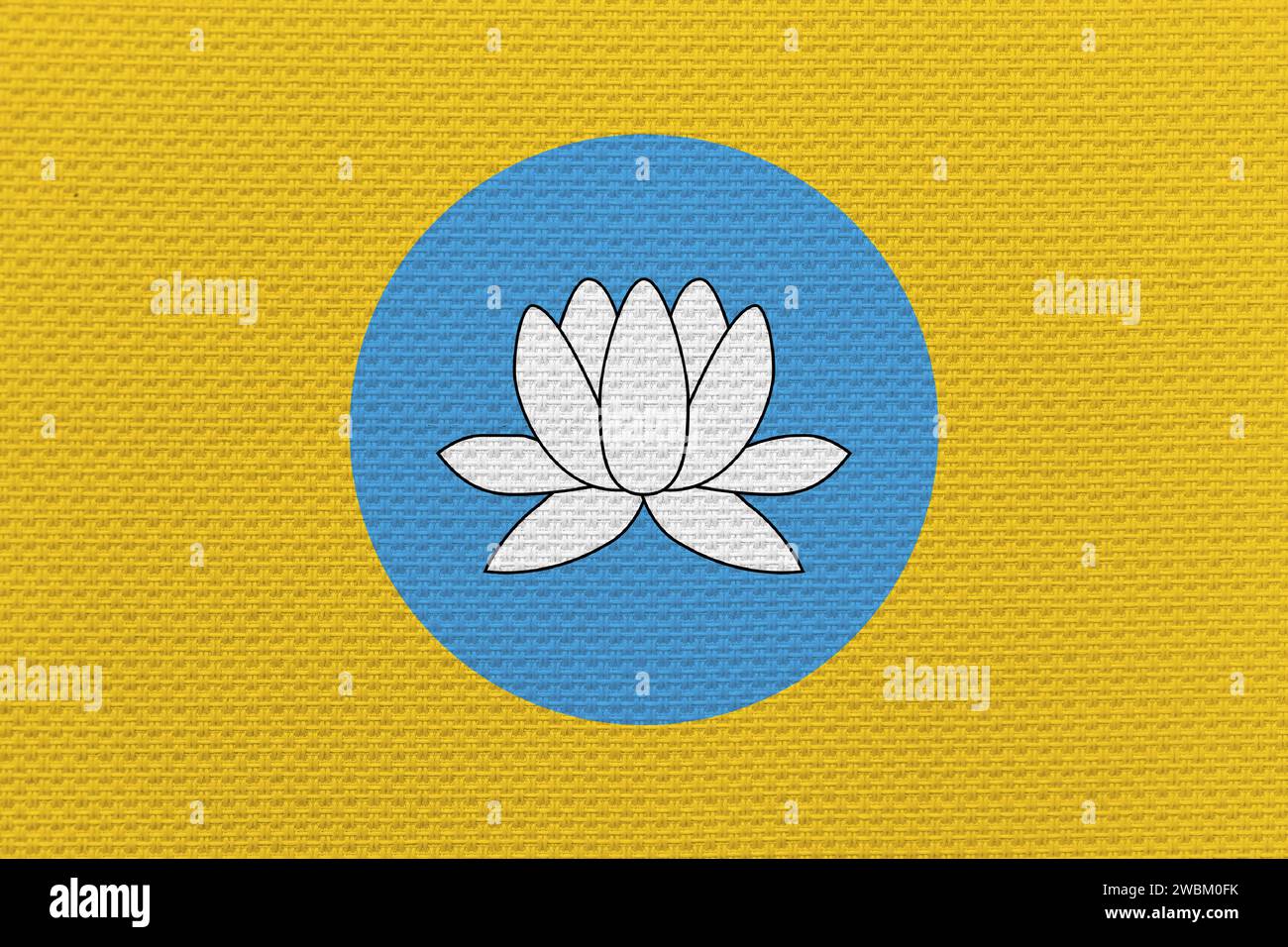 Flag of Kalmykia, Fabric flag of Kalmykia. Kalmykia National Flag ...