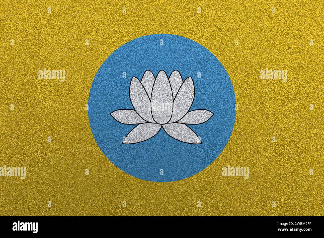 Flag of Kalmykia, Fabric flag of Kalmykia. Kalmykia National Flag ...