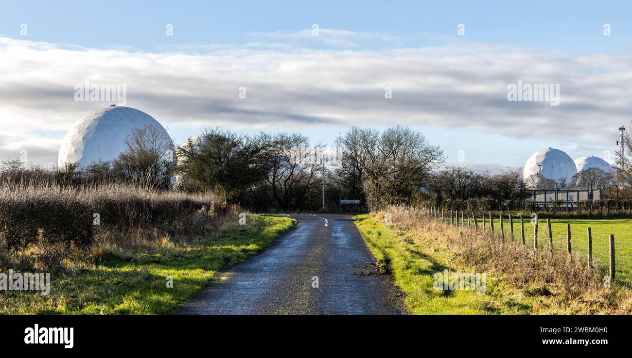 North Yorkshire Dales with Menwith Hill radomes in the background ...