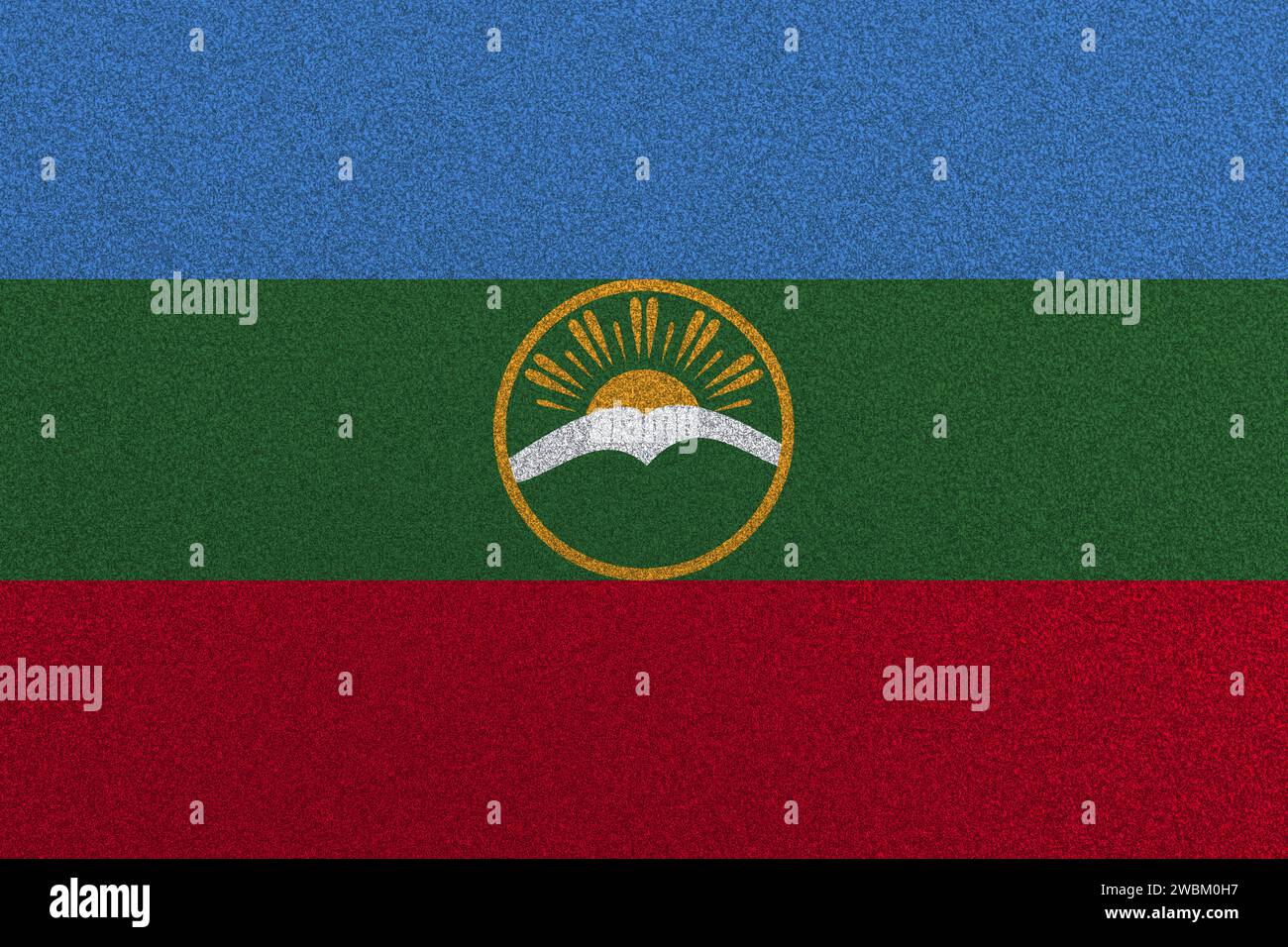 Flag of Karachay Cherkessia, Fabric flag of Karachay Cherkessia ...