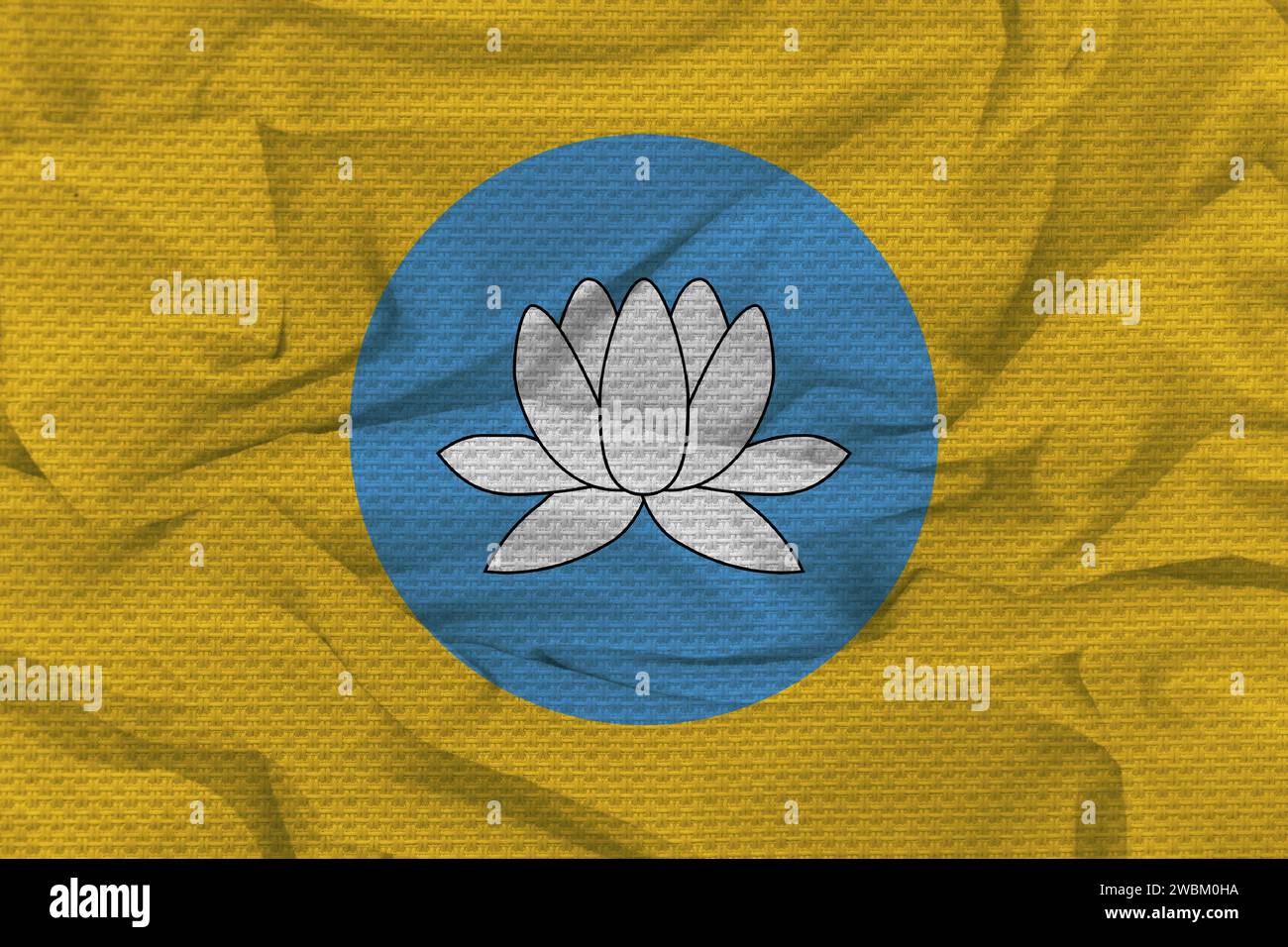 Flag of Kalmykia, Fabric flag of Kalmykia. Kalmykia National Flag ...