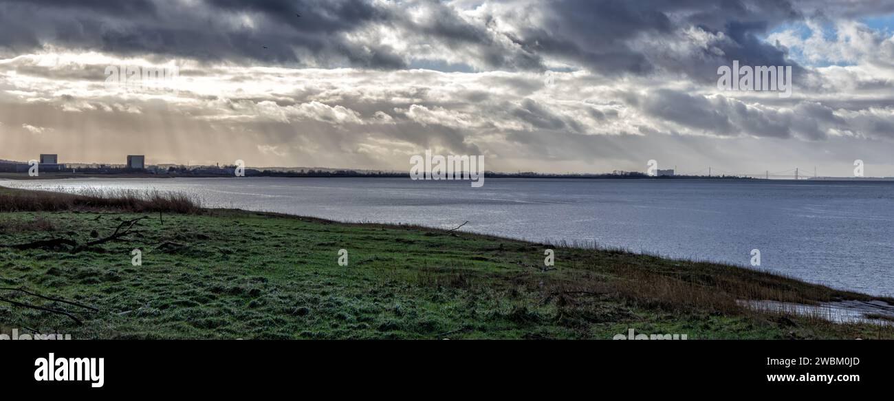 View of the River Severn from Sharpness Docks, with Berkeley and ...