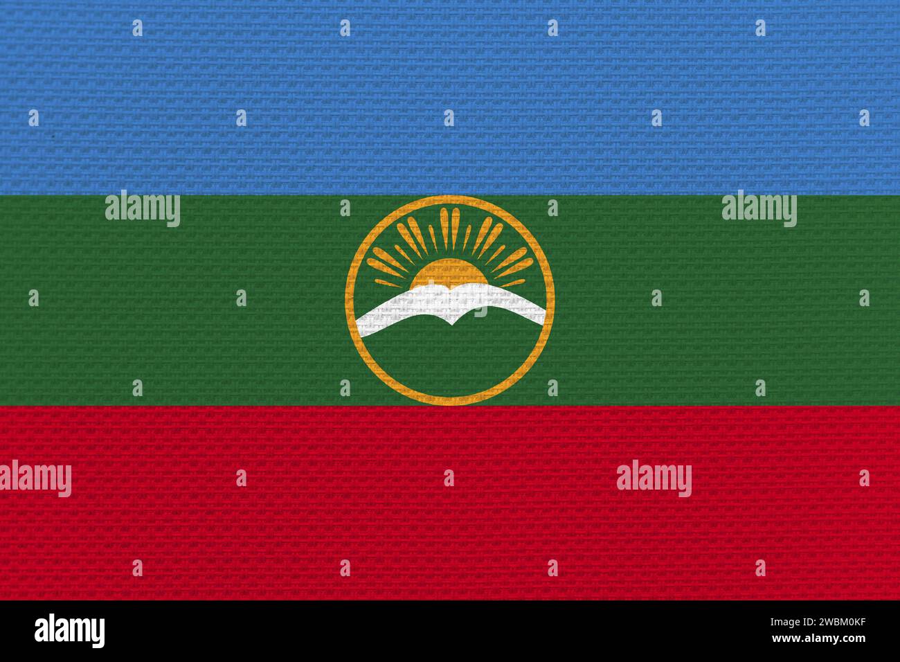Flag of Karachay Cherkessia, Fabric flag of Karachay Cherkessia ...